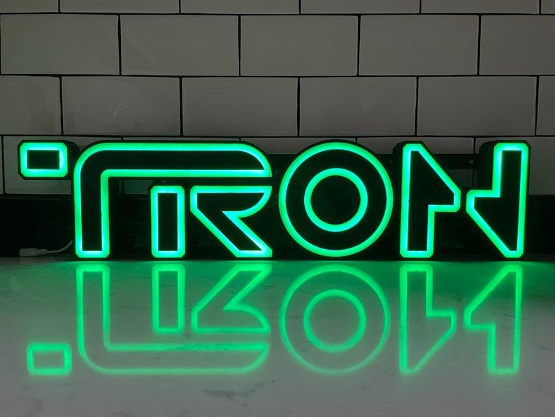 TRON Legacy style 3D Printed RGB LED illuminated wall sign – FYLZGO Signs