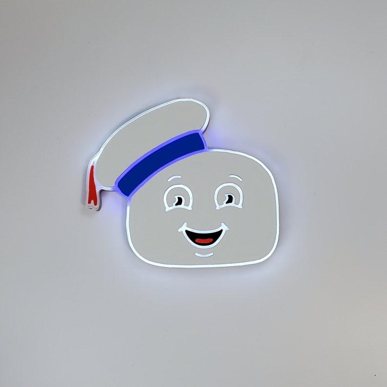 Marshmallow man Sign, Neon like, LED, Light, Marshmallow man Wall dec ...