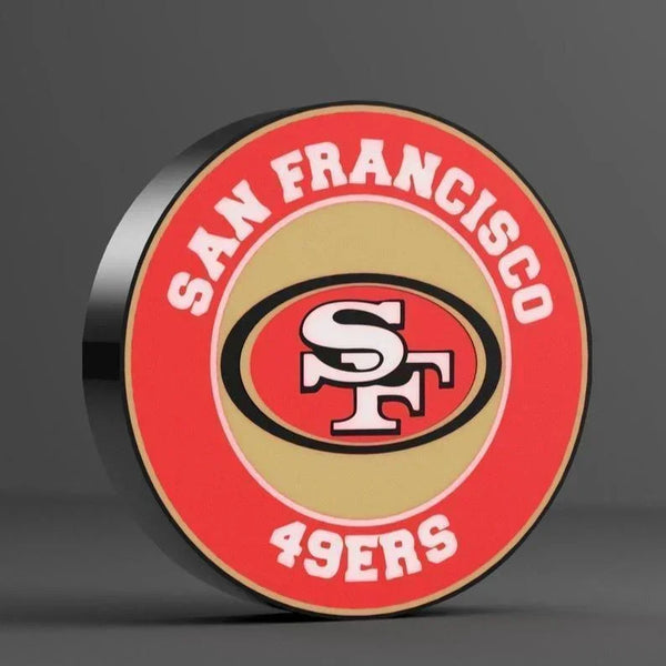 San Francisco 49’ers Lightbox LED RGB w/Remote. 3d Art, Sign, Table si ...