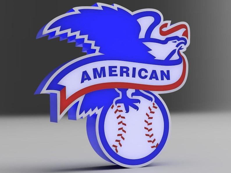 Major League Baseball American League Logo LED LightBox Sign / Lamp ...