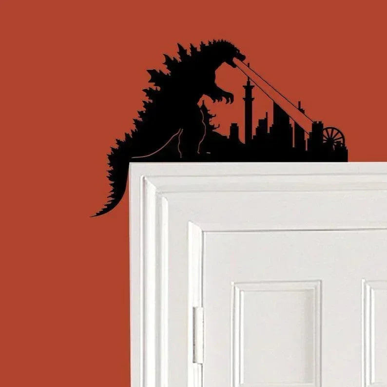 Godzilla Door Frame Topper Metal | Tokyo Dragon Door Topper | Metal ...