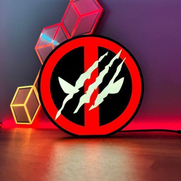 Deadpool Wolverine Inspired LED Light Box – FYLZGO Signs