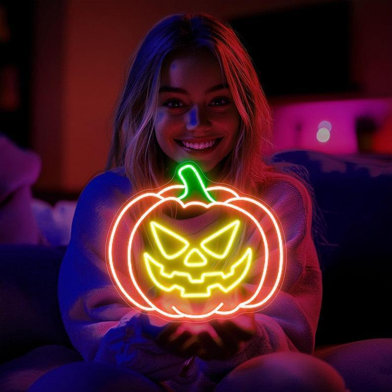 Pumpkin Neon Sign | Halloween Neon Sign | Halloween Party Sign | Pump ...