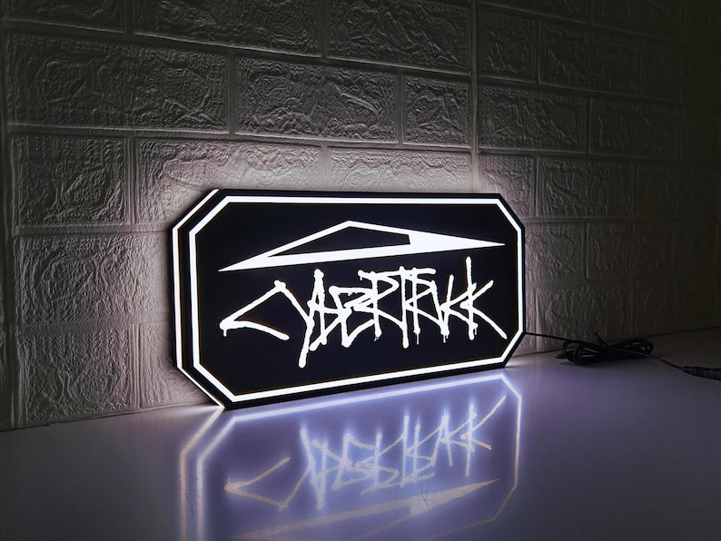 Tesla Cybertruck LED Sign – Dimmable USB Neon Wall Art – FYLZGO
