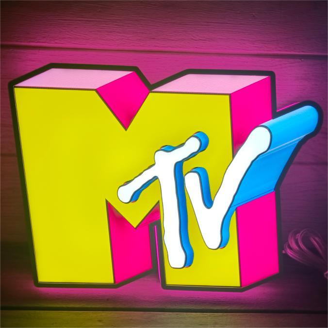 MTV Logo Lightbox | Fully Dimmable & Powered by USB Made by 3D Printer – FYLZGO Signs