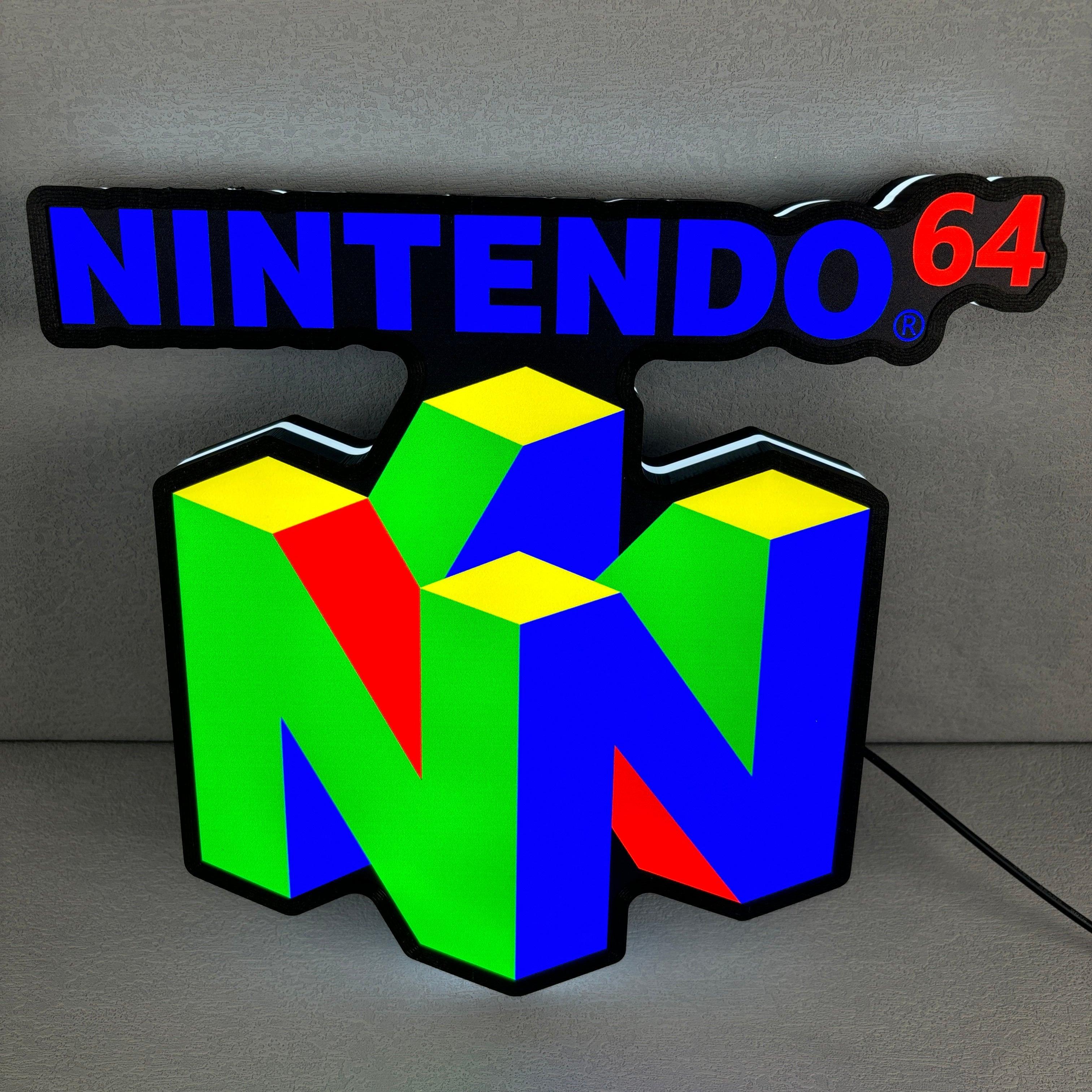 Classic Gaming LED Lightbox Custom Nintendo 64 Game Console Logo Night ...