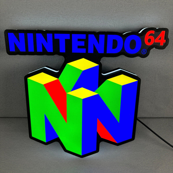 Classic Gaming LED Lightbox Custom Nintendo 64 Game Console Logo Night ...