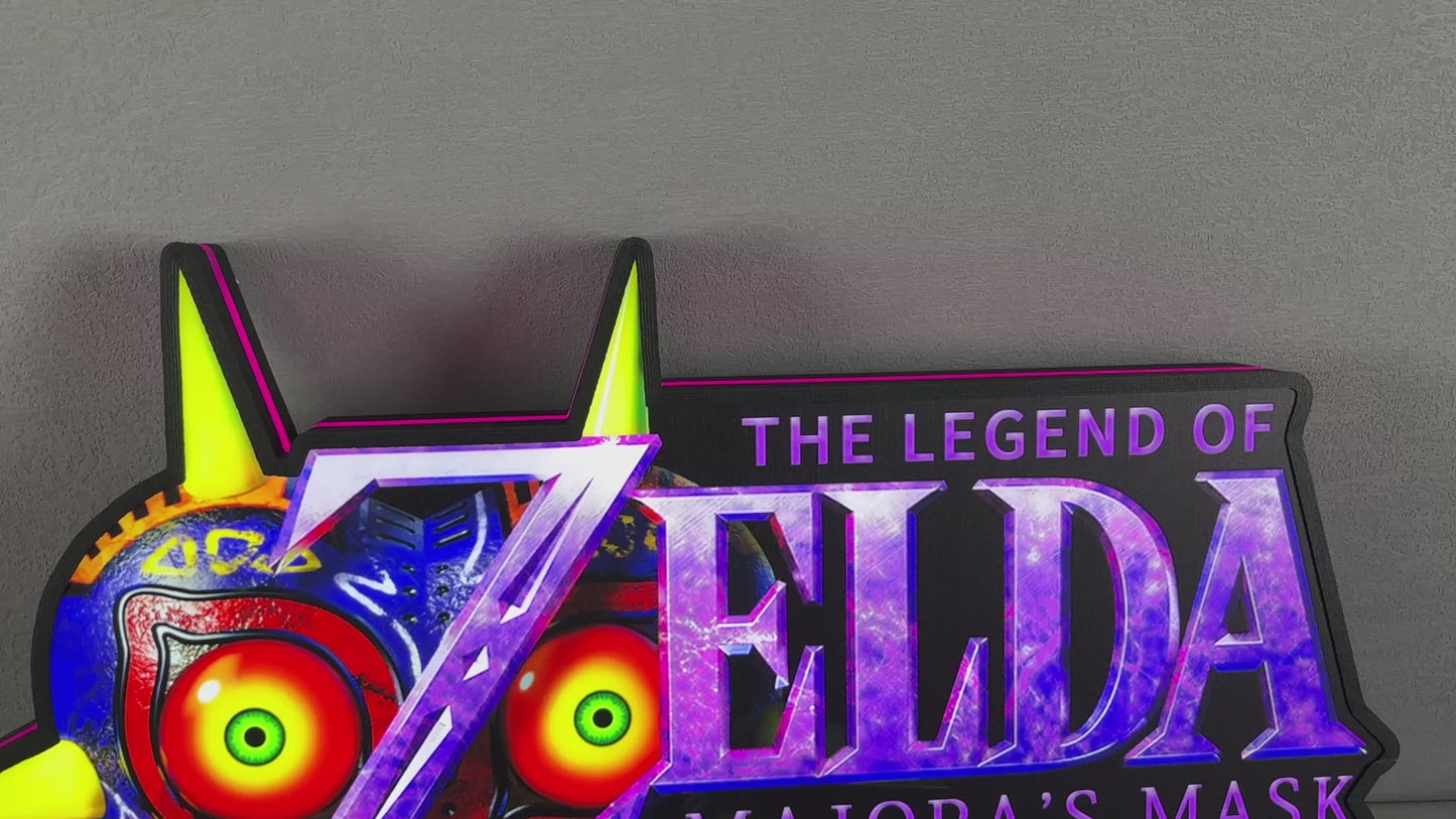 Legend of Zelda Majora's Mask Logo LED Light Box Unique Game Decor, Ze ...