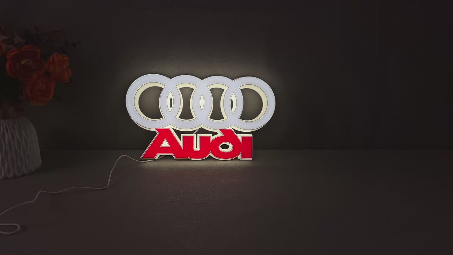 Audi LED Logo Lamp High-Quality Car Decor Great Gift for Audi Enthusia ...