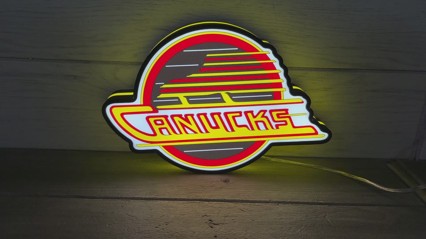 Canucks Skate NHL Led LightBox Sign, Lamp, Hockey Room Decoration ...