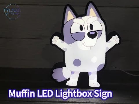 Muffin inspired from the TV Show Bluey LED Lightbox Sign/Lamp – FYLZGO ...