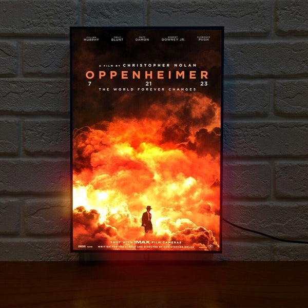 Oppenheimer Movie Poster LED Lightbox Modern Design Handmade Home Deco ...