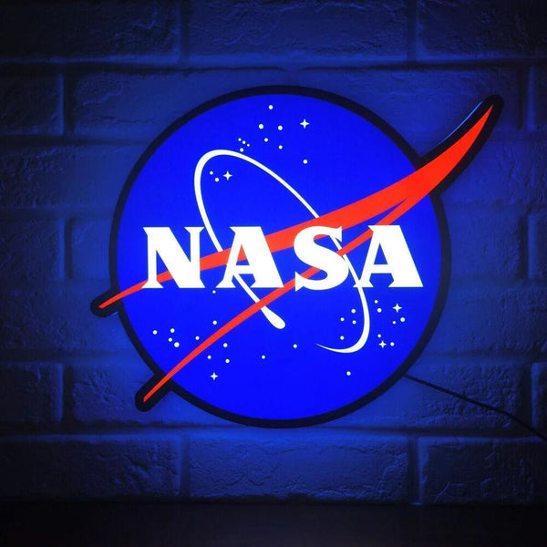 NASA Logo Sign LED Light Box Fully Dimmable USB Powered – FYLZGO Signs