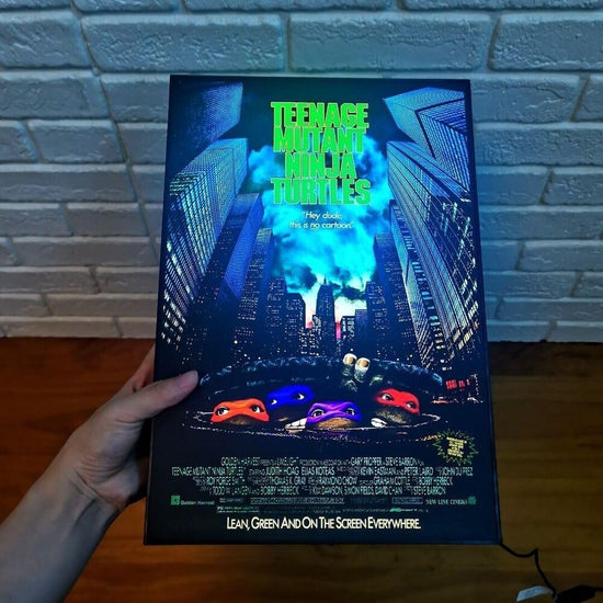 TMNT Retro Movie Poster 3D LED Light Box Fully Dimmable USB Powered ...