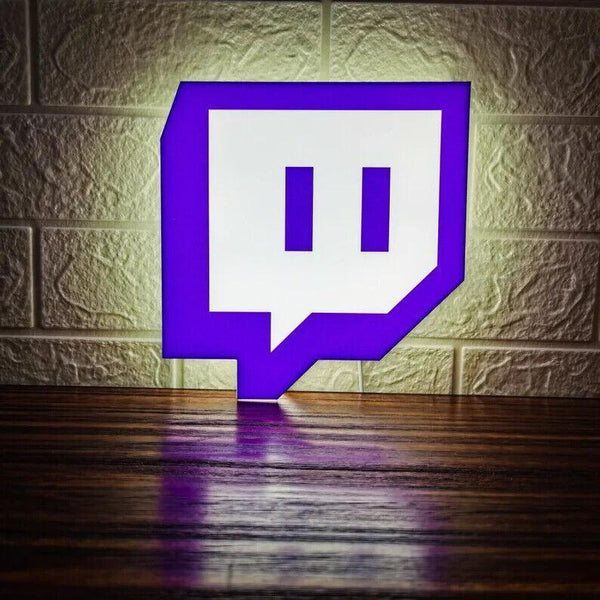 Twitch Logo Light USB Version 3D Printed Light Box The Ultimate Gamer ...