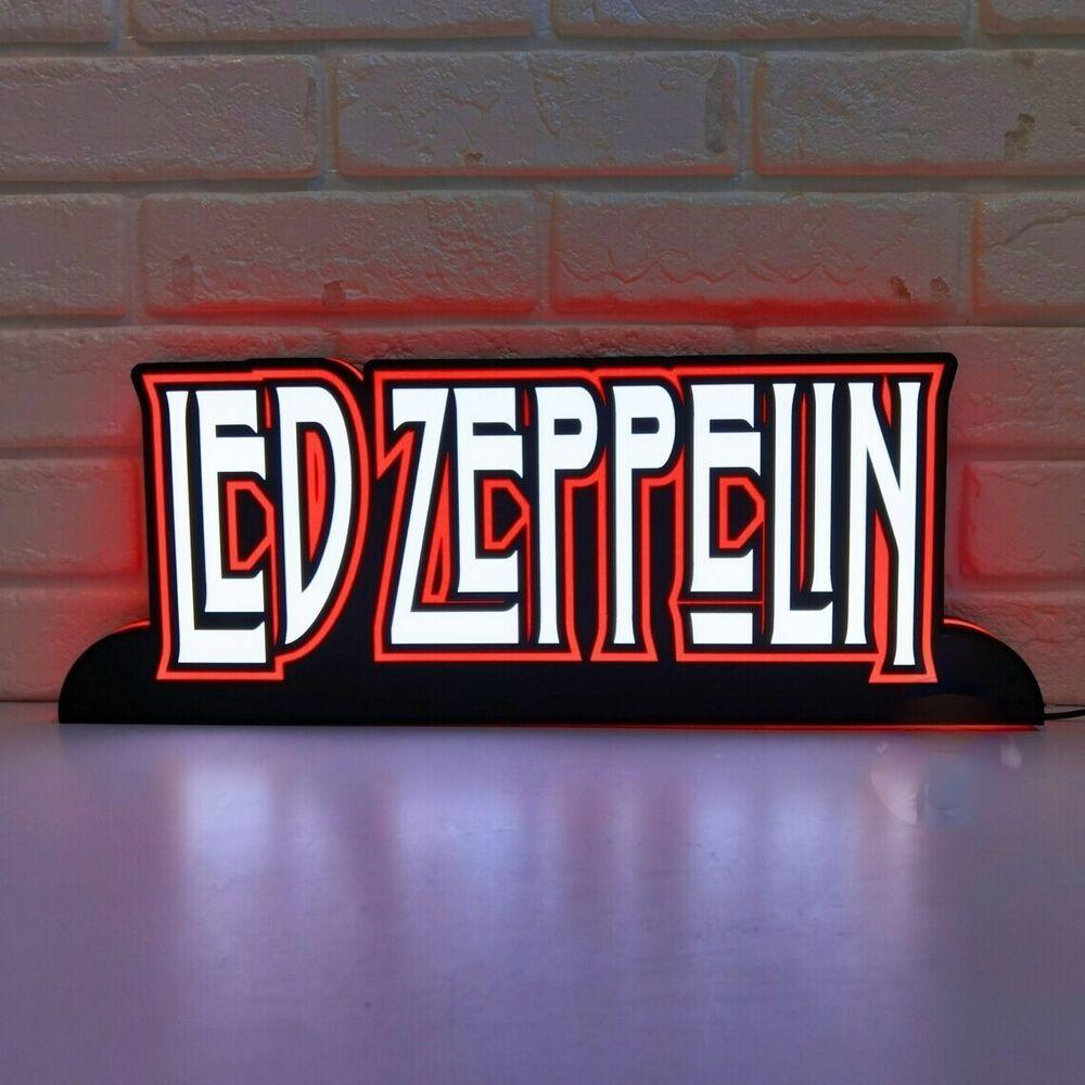 Led Zeppelin LED Light Box Rock your space Dimmable & powered by USB ...