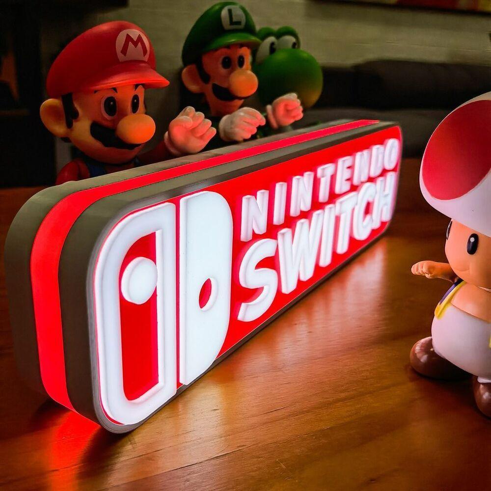 Nintendo Switch Logo 3D Printed LED Lightbox Sign Wall Art fan cave ...
