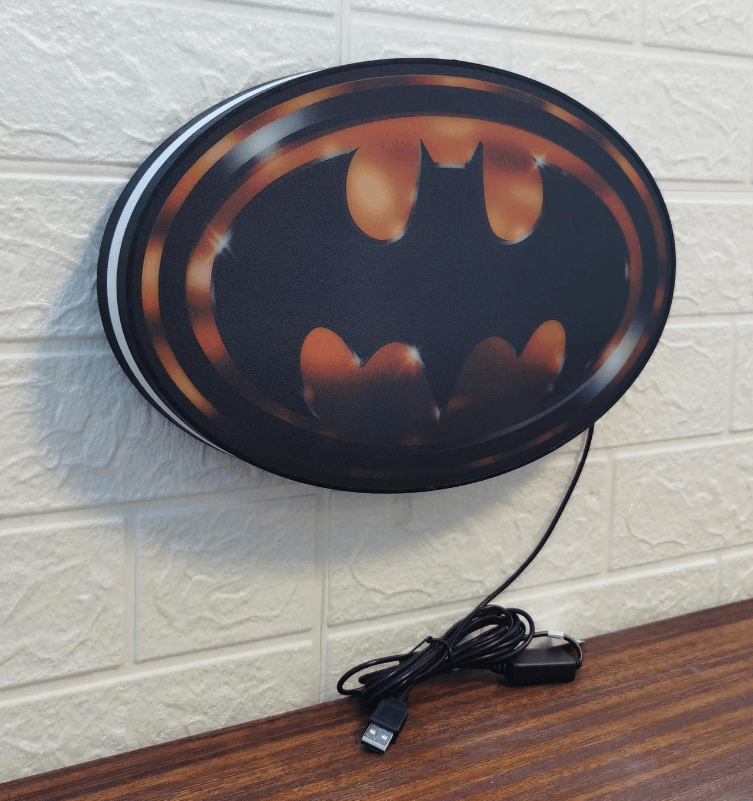 Batman 1989 Logo classic 3D Printed Fully Dimmable - Great For Night ...