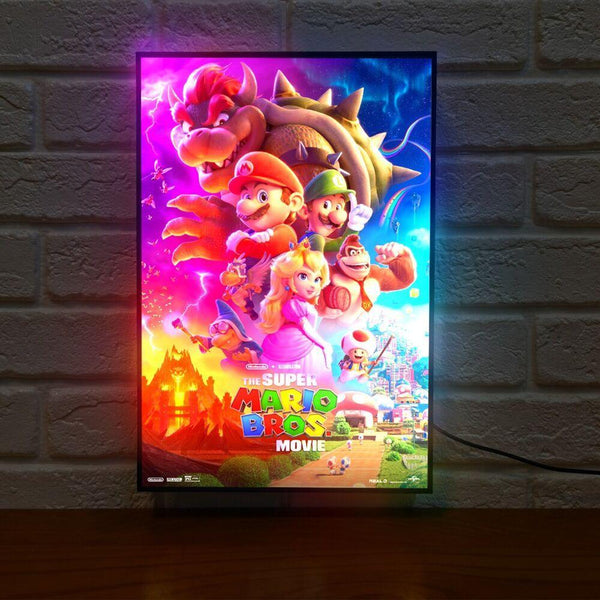 Super Mario Bros. Movie Poster LED Light Box Bring blockbuster adventu ...