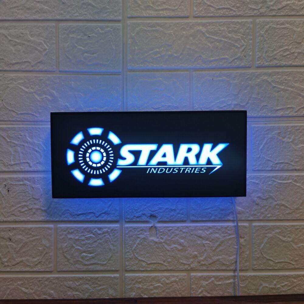 Stark Industries LED Lightbox | Dimmable & USB Powered | Marvel Aveng – FYLZGO Signs
