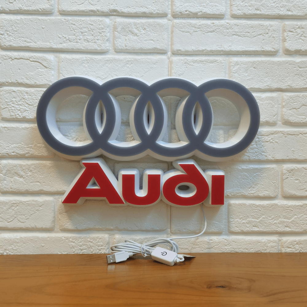 Audi LED Logo Lamp High-Quality Car Decor Great Gift for Audi Enthusia ...