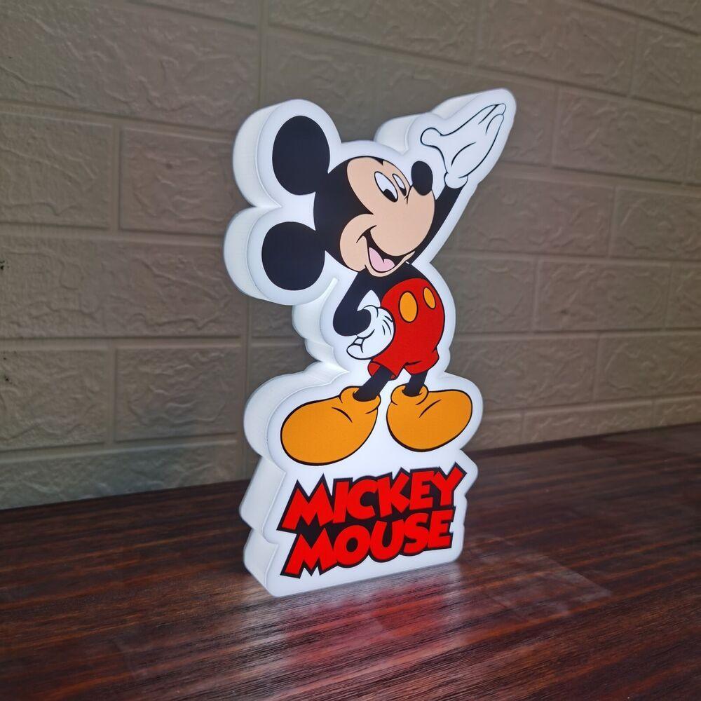 Vintage Mickey Mouse LED logo Dimmable & USB Power Vintage Disney Home ...
