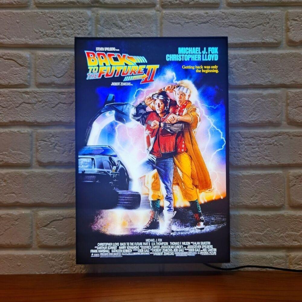 Back to the Future 2 Retro Poster LED Light Box (BTTF 2 Light Box) Ful ...