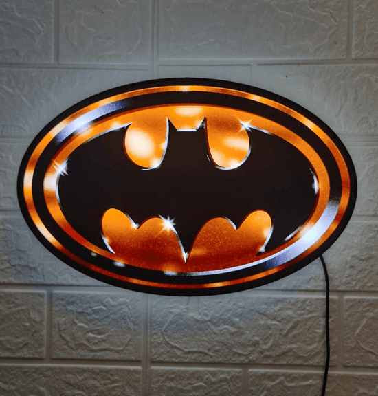 Batman 1989 Logo classic 3D Printed Fully Dimmable - Great For Night ...