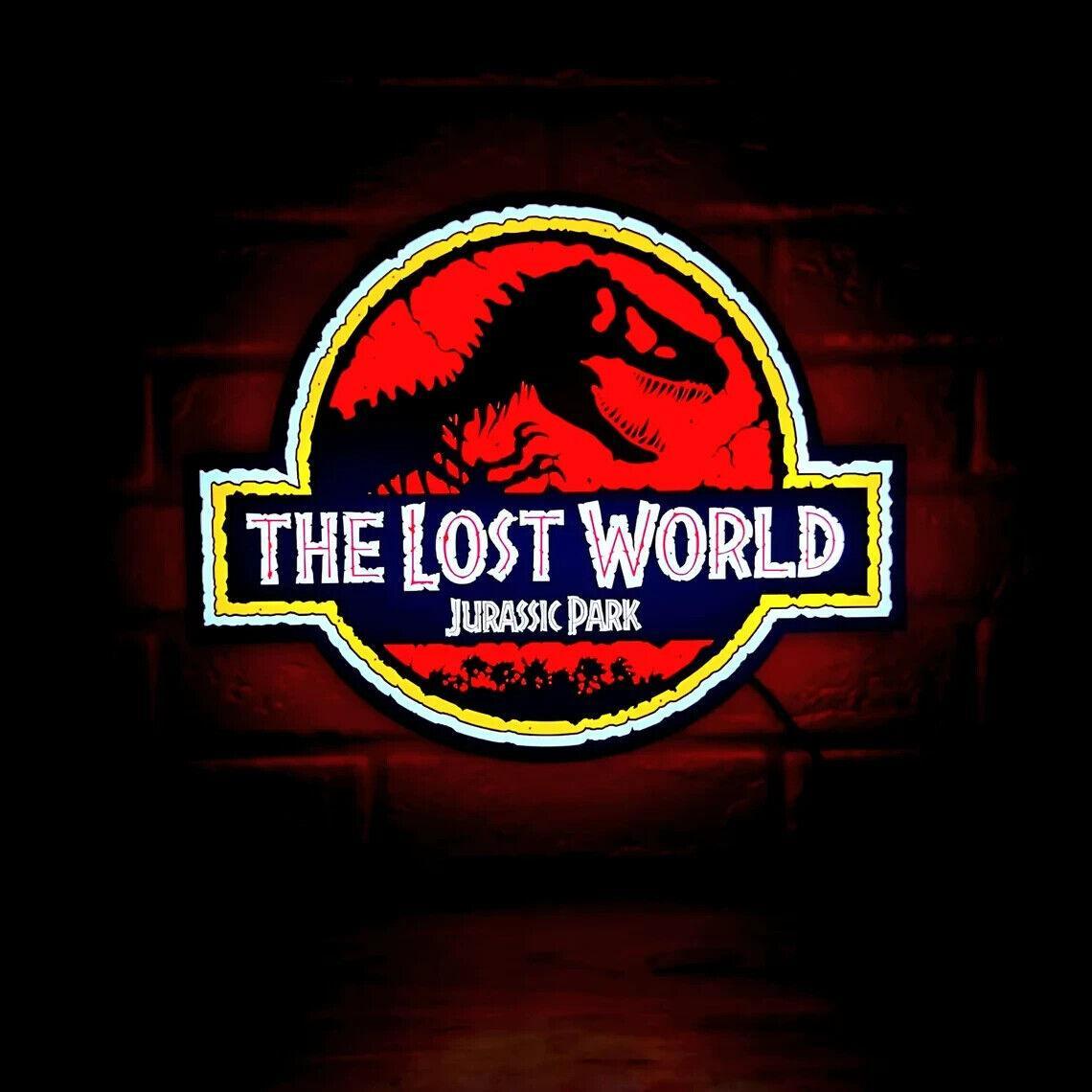Jurassic Park The Lost World Sign LED Light Box 3D Printed Fully Dimma ...