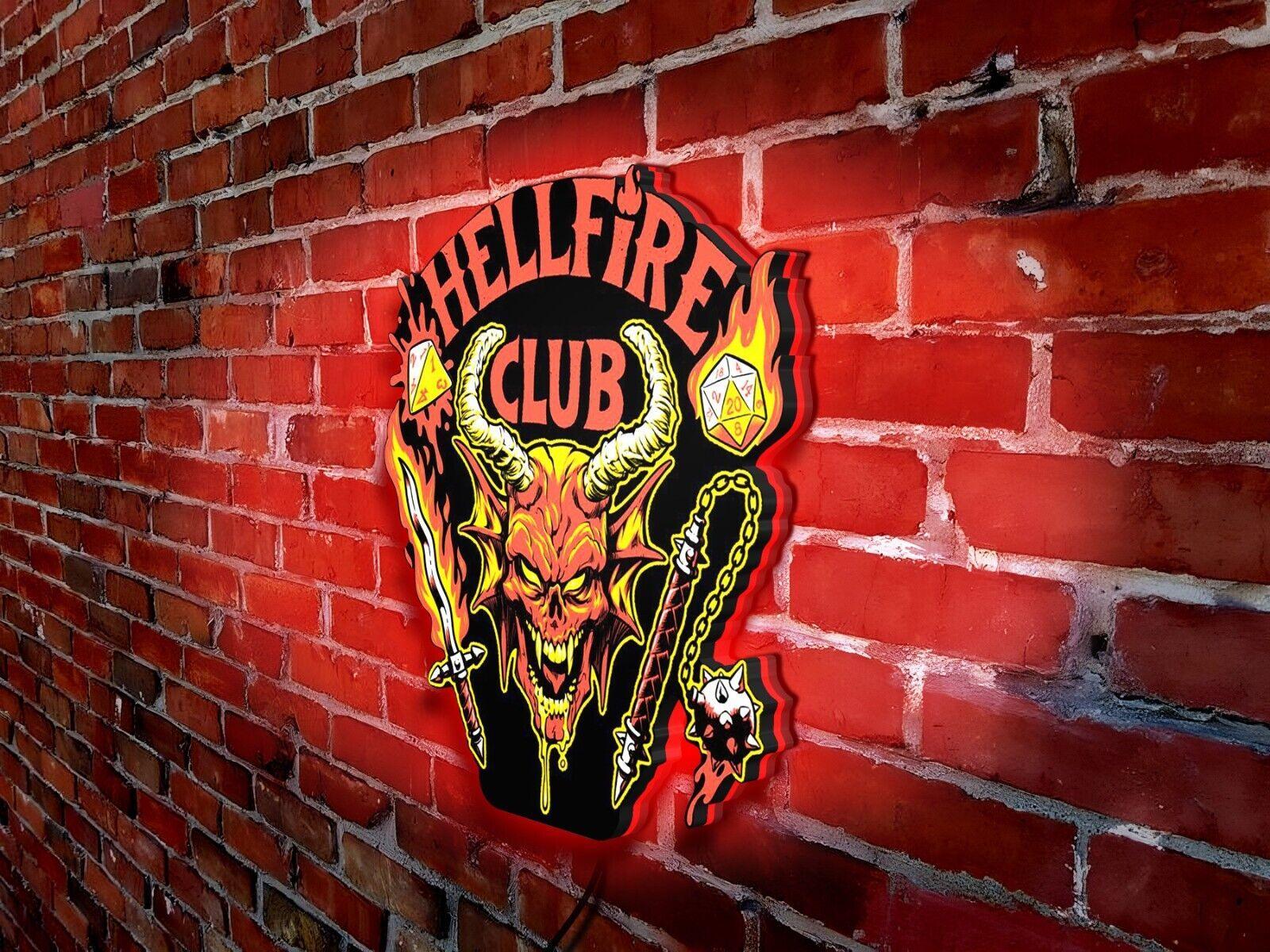 Hellfire Club Logo LED Lightbox Stranger Things Dimmeable USB Powered ...