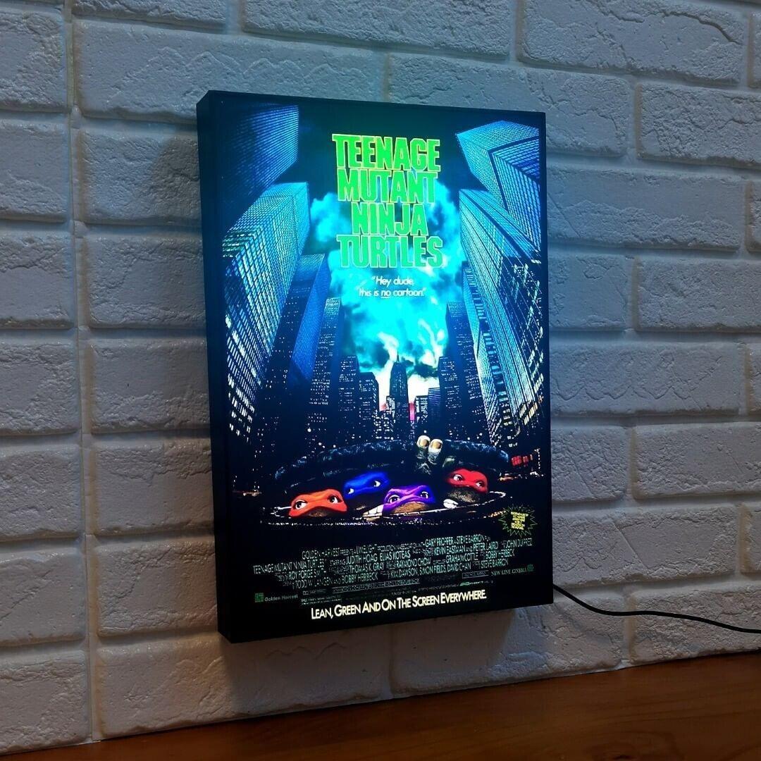 TMNT Retro Movie Poster 3D LED Light Box Fully Dimmable USB Powered ...