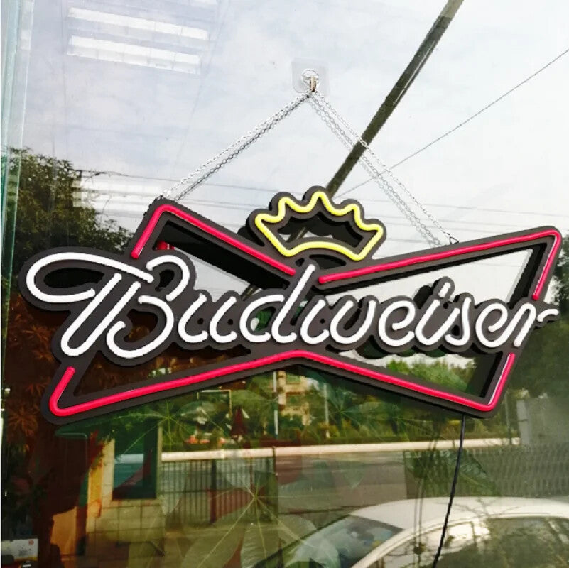 Budweiser Neon Light Sign Bar Pub Club Led Light Sign LED Budweiser N ...