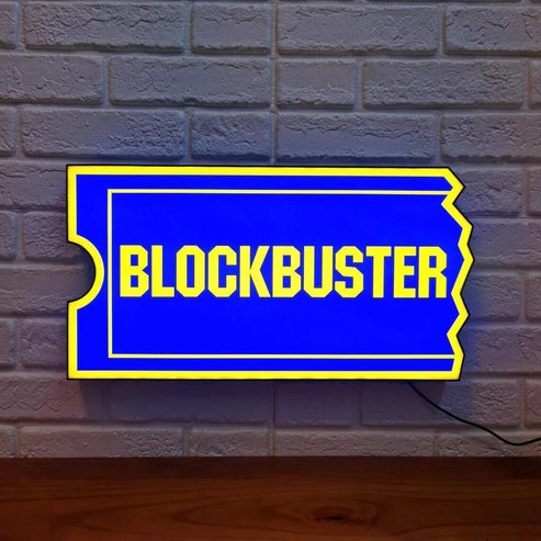 Blockbuster LED Light Box Customizable Text Fully Dimmable & Powered b ...
