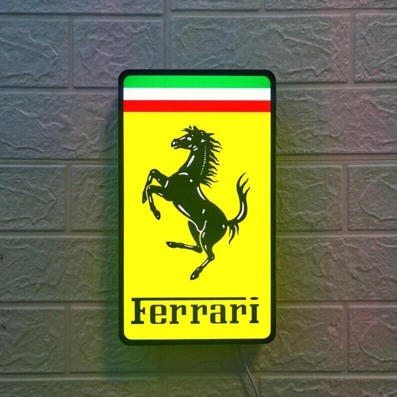 Ferrari Badge LED Lamp Perfect for Car Enthusiasts and Collectors ...