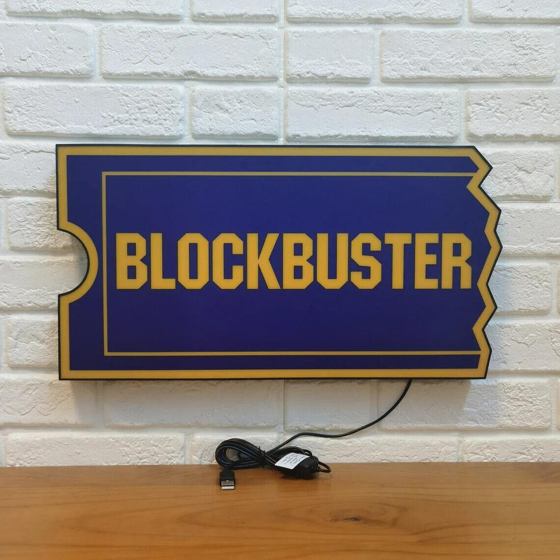 Blockbuster LED Light Box Customizable Text Fully Dimmable & Powered b ...