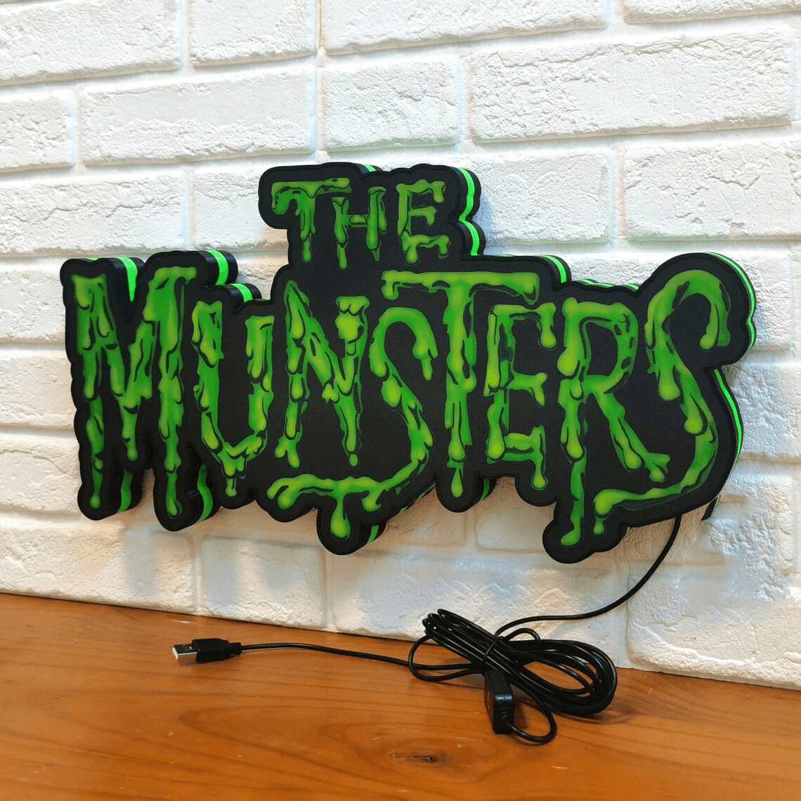 The Munsters Logo LED Lightbox Fully Dimmable & Powered by USB – FYLZGO ...