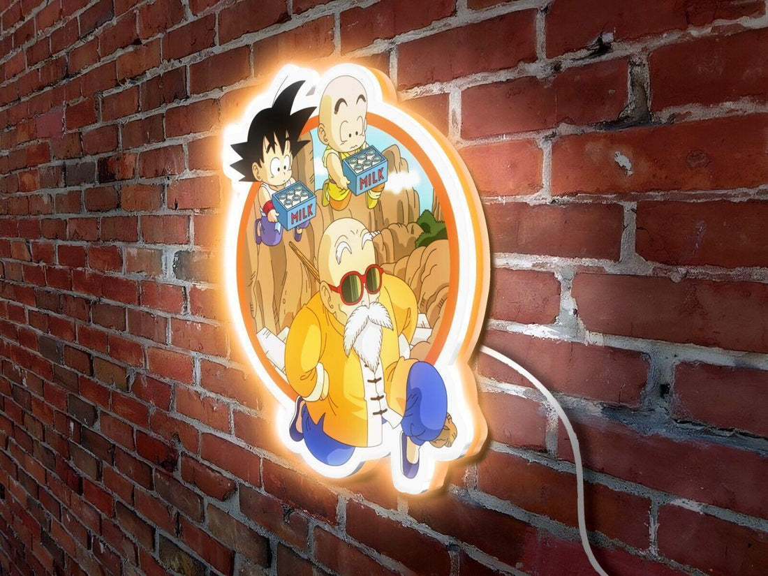 Dragonball Custom Goku, Krillin, and Roshi Climbing Stairs 3D LED Ligh ...