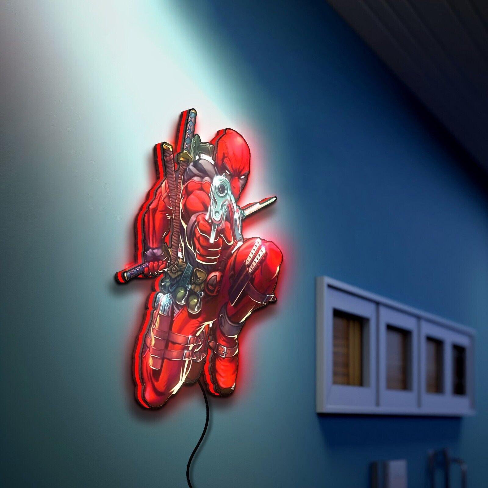 Custom Deadpool Design LED Lightbox Illuminate Your Space with Awesome ...