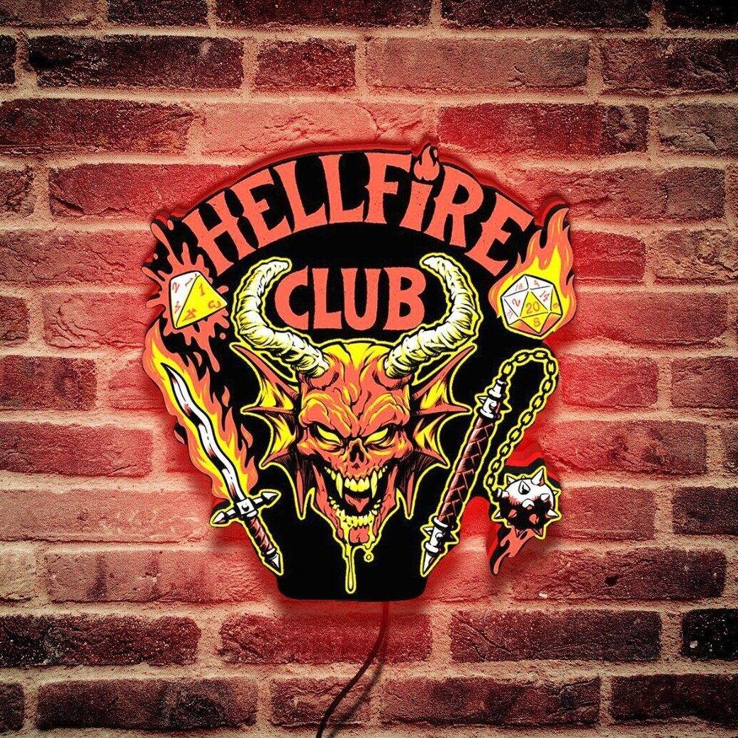 Hellfire Club Logo LED Lightbox Stranger Things Dimmeable USB Powered ...