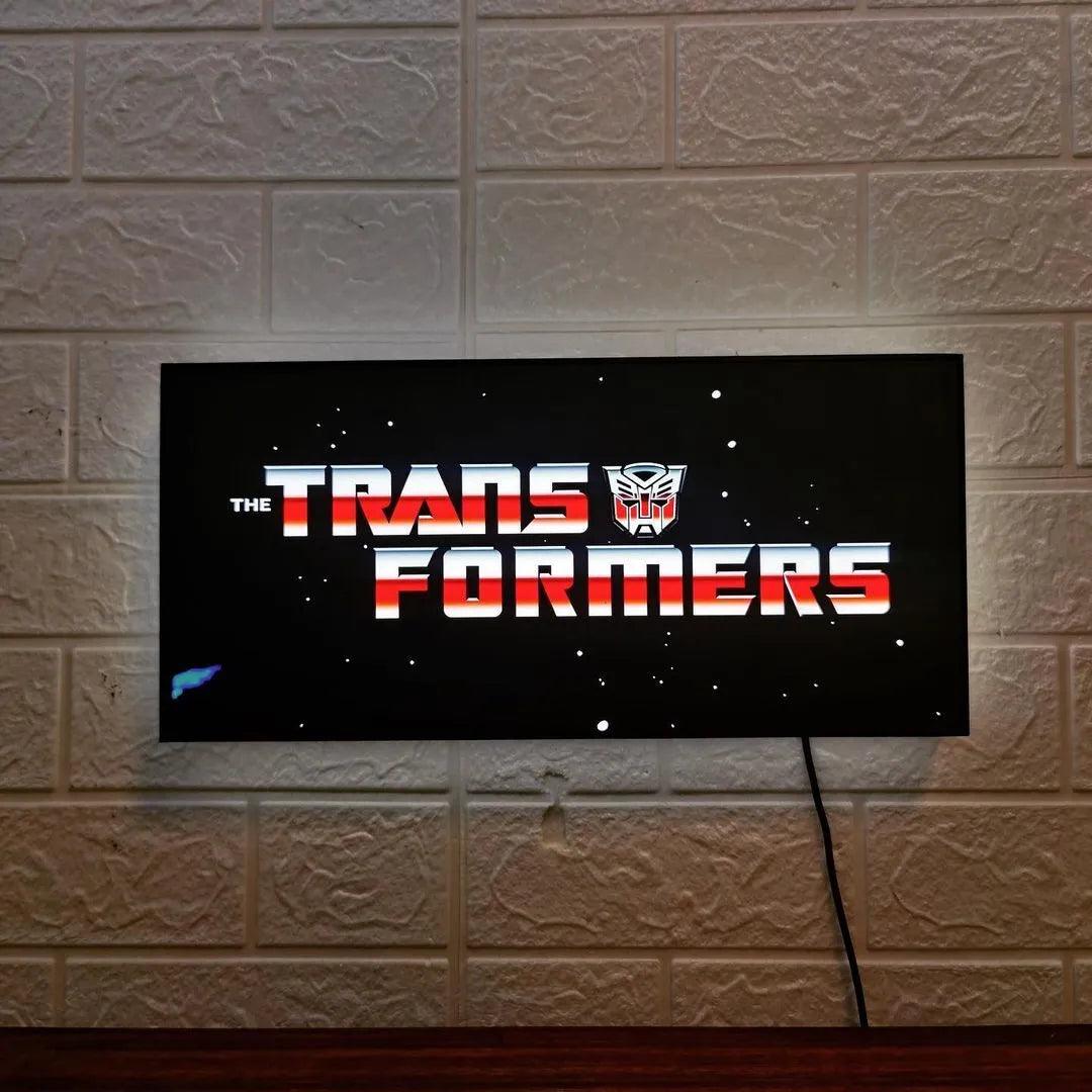 Transformers retro 3D printed LED light box logo wall art decorative f ...