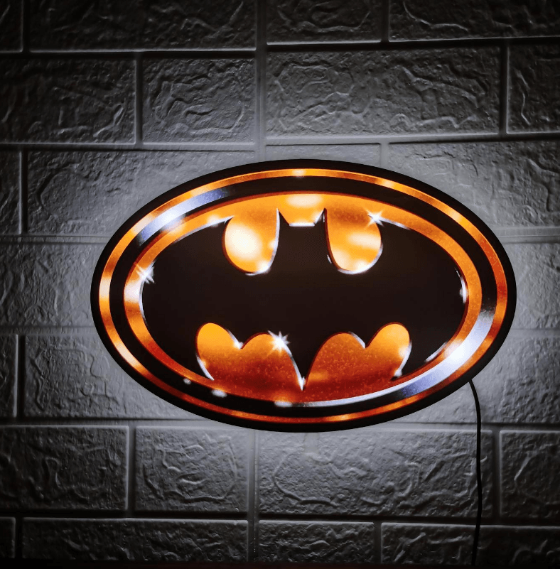 Batman 1989 Logo classic 3D Printed Fully Dimmable - Great For Night ...
