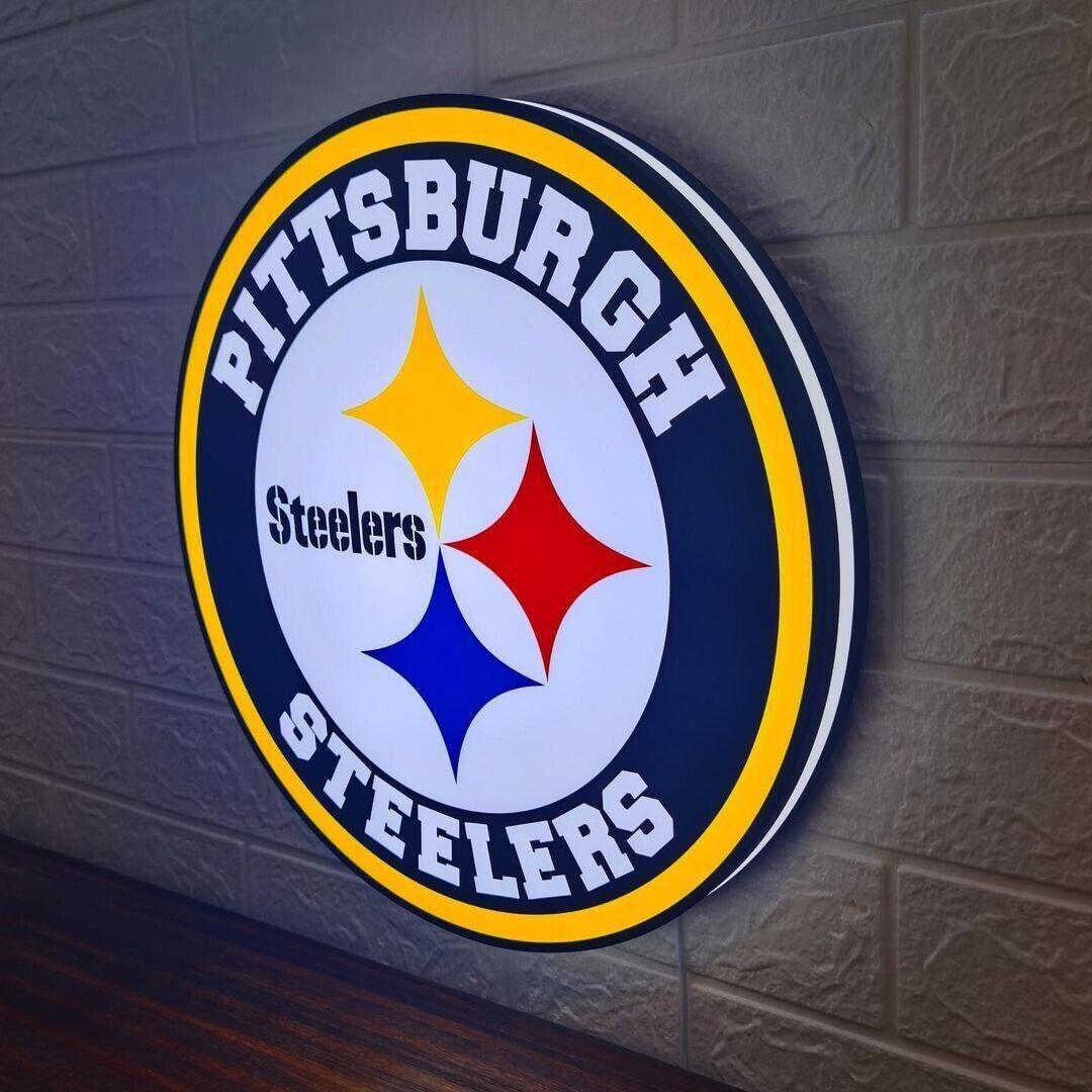 Pittsburgh Steelers LED Lamp Perfect for Any Fan Cave or Game Room – FYLZGO