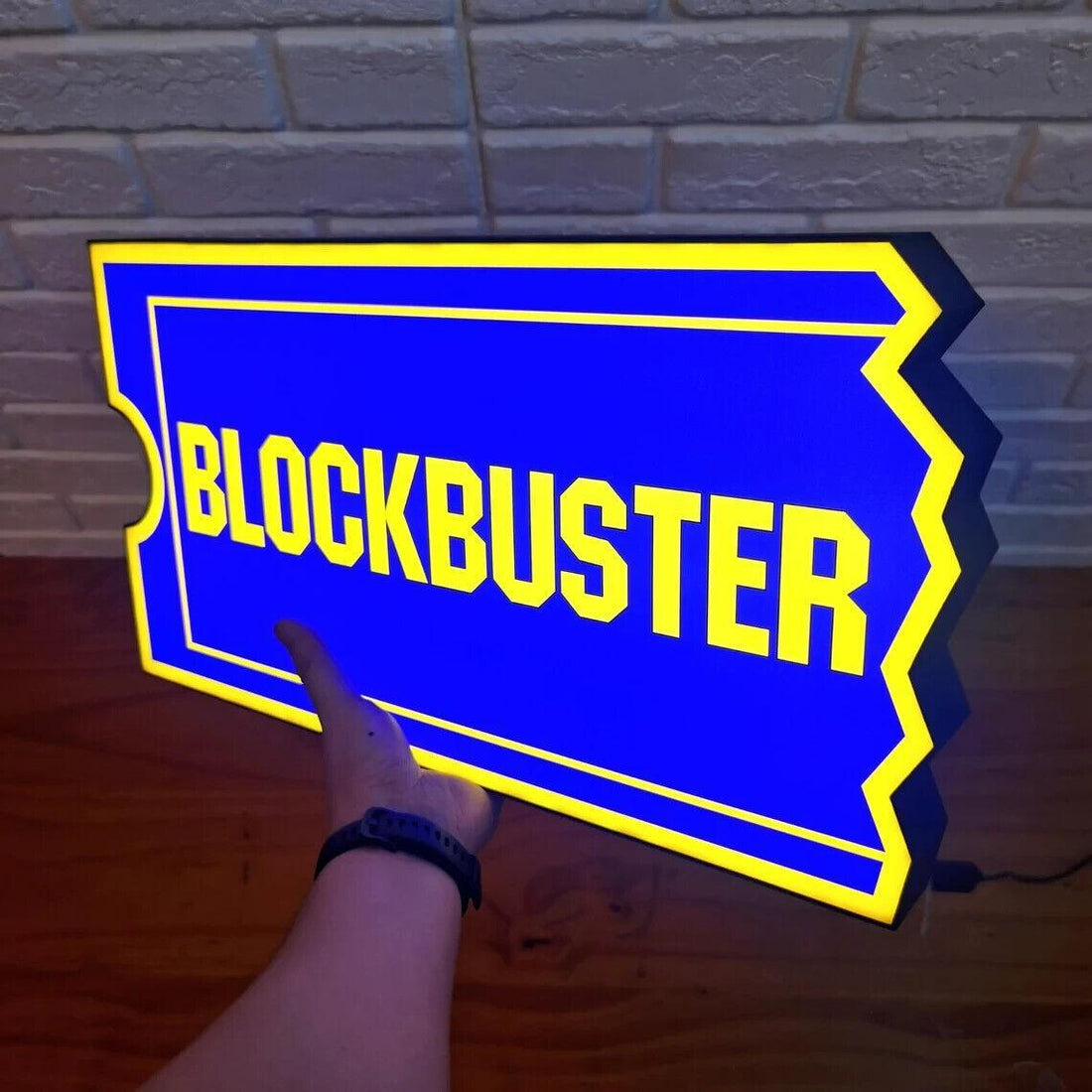 Blockbuster LED Light Box Customizable Text Fully Dimmable & Powered b ...
