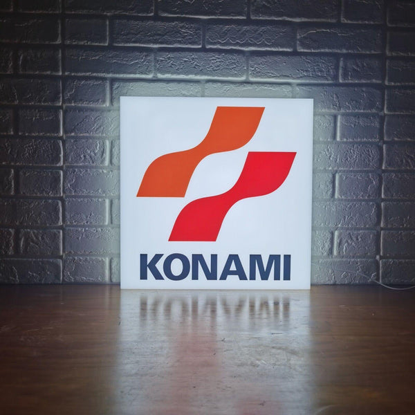 Konami LED Light Box Dimmable and USB Powered Game Room, Man Cave Sign ...