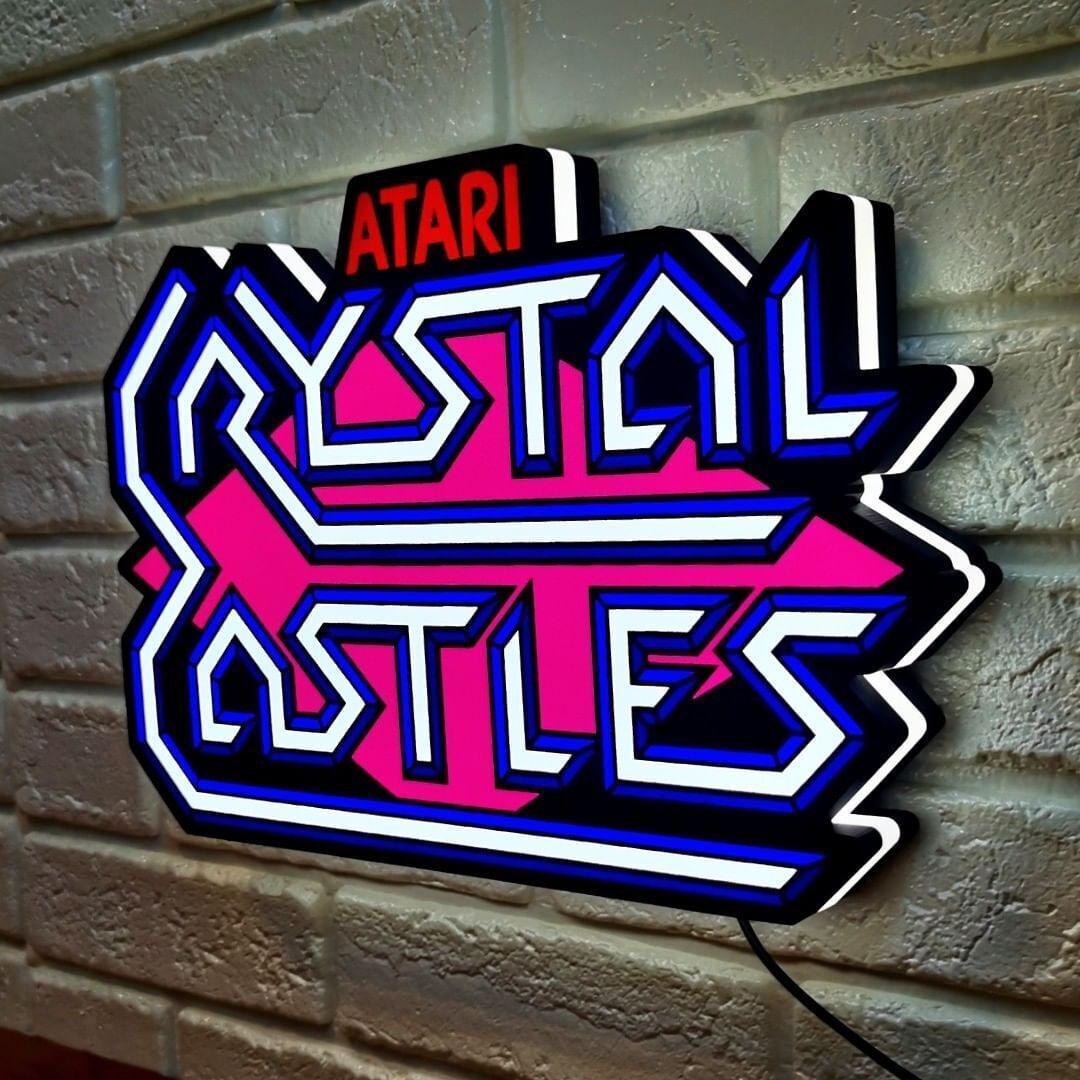 Atari Crystal Castle 3D Printed LED Lightbox Sign | Wall Art | Decor ...