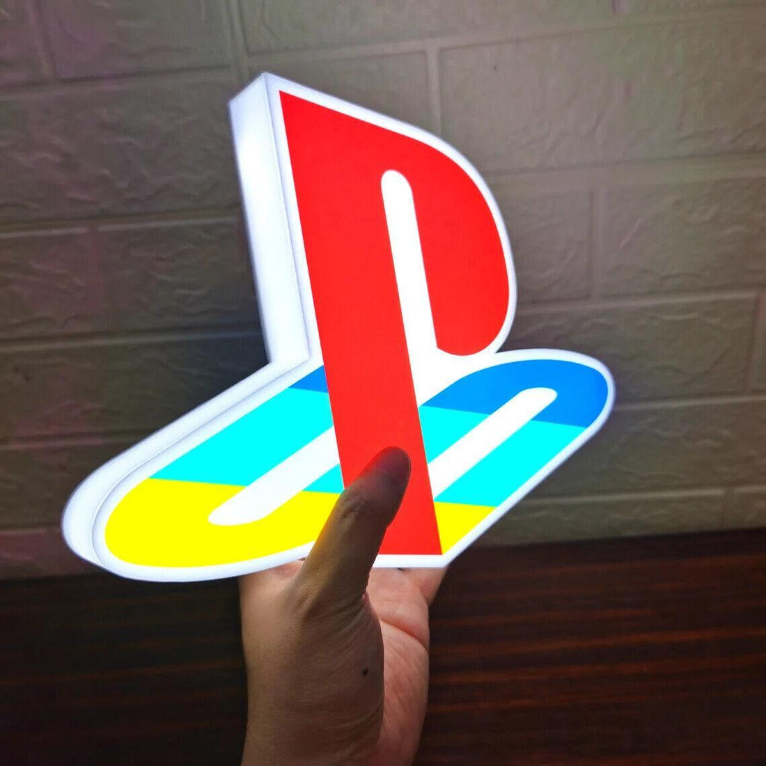Classic Logo man cave lights PlayStation sign for gaming room decor 3D ...