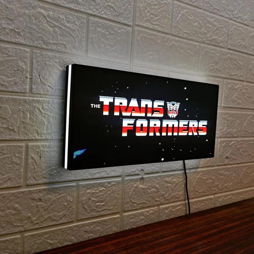 Transformers retro 3D printed LED light box logo wall art decorative f ...