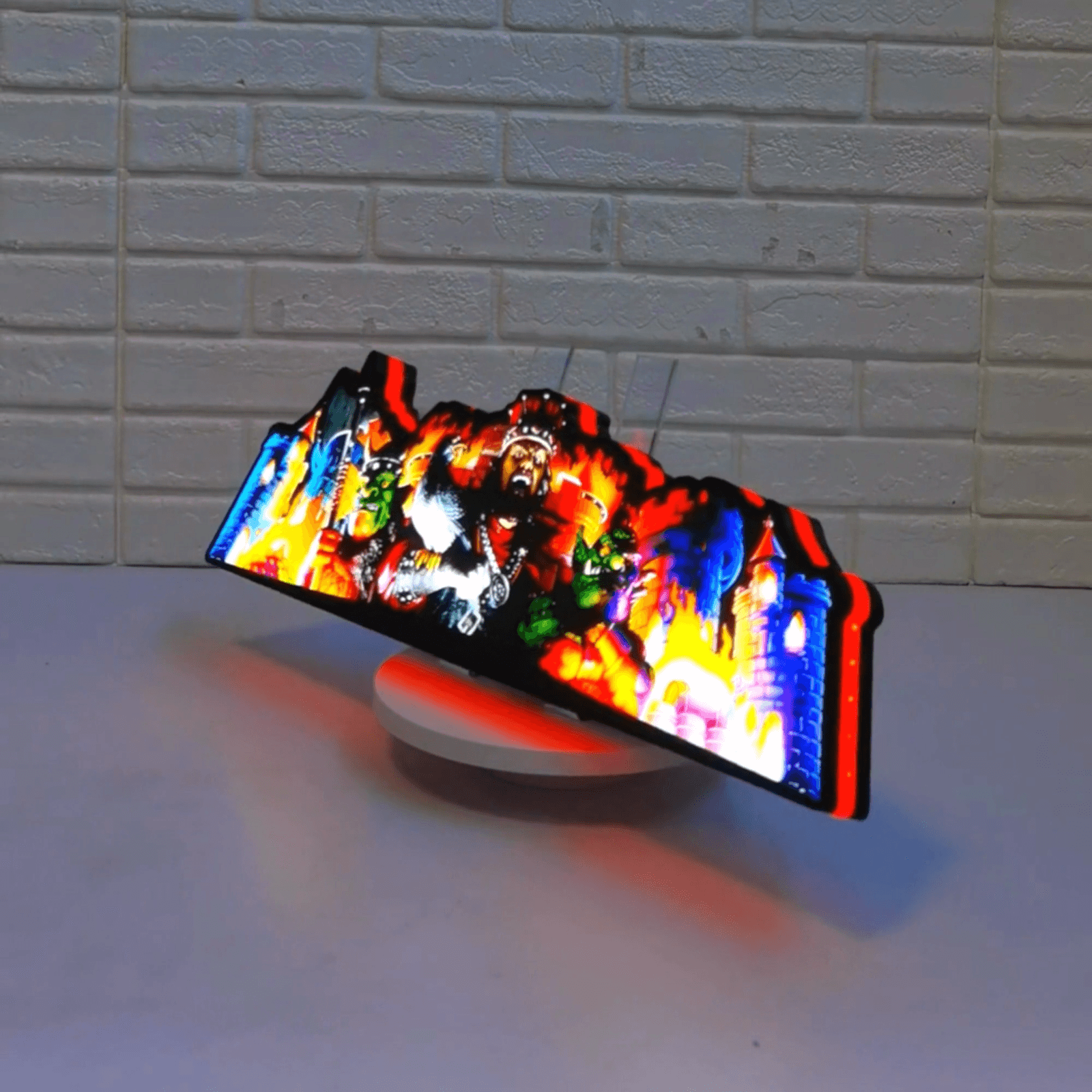 Medieval Madness Sign Pinball Top LED Lightbox Fire Inspiration ...