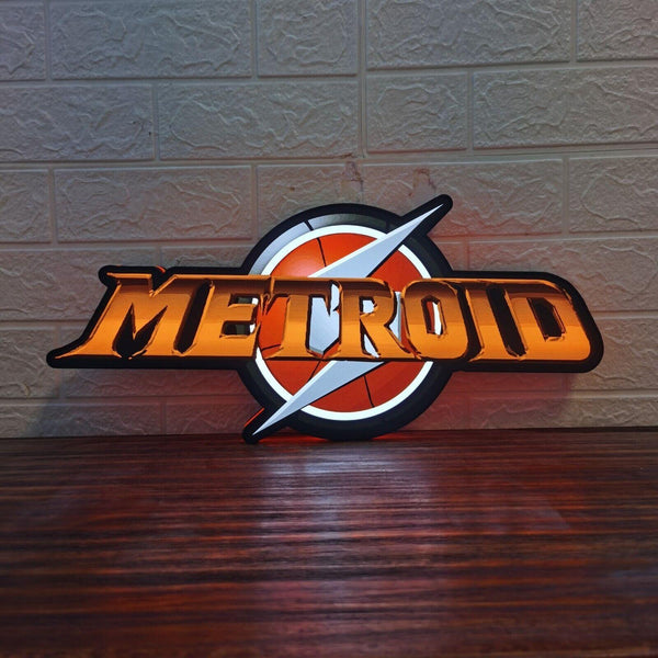 Metroid LED light box 3D printing USB powered Home theater sign, game ...