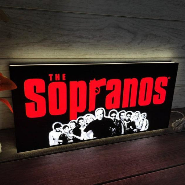 Sopranos 3D Printed LED Lightbox, Video Game Lightbox Logo 3D LED Ligh ...